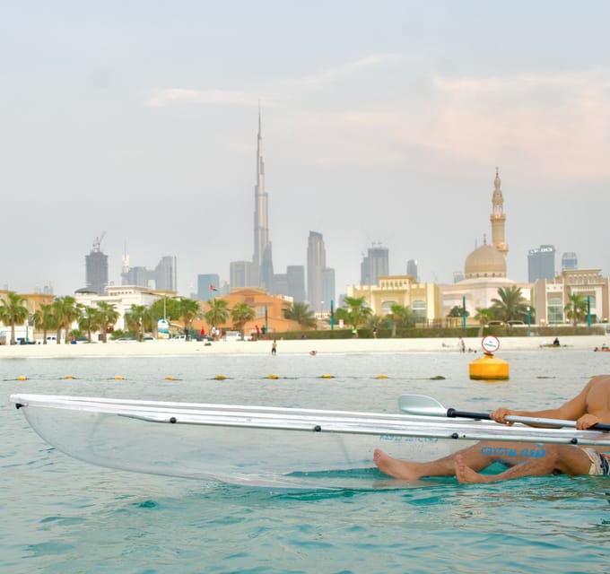 Dubai: Clear Kayaking Experience with Burj Khalifa View | GetYourGuide