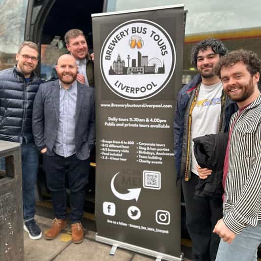 Liverpool: Brewery Bus Tour, 5 breweries, 12 beers, 1 pizza | GetYourGuide