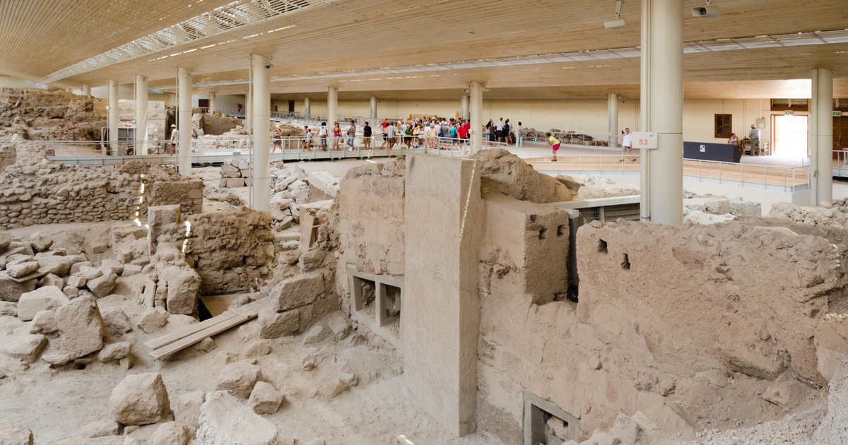 Santorini: Akrotiri Excavation, Megalochori, & Beaches Tour | GetYourGuide