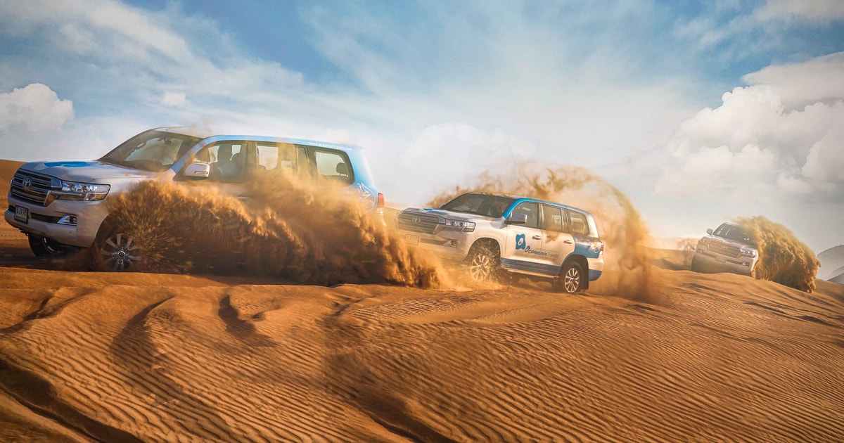Abu Dhabi: Desert Safari with BBQ, Camel Ride & Sandboarding | GetYourGuide