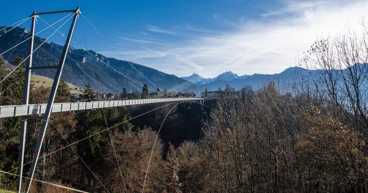 Nature Park Blue Lake, Panorama Bridge and Lake Thun Cruise | GetYourGuide