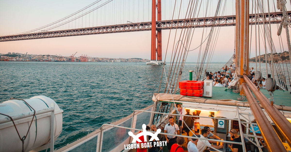 Lisbon: Sunset Boat Party with 2 Drinks and Free Club Entry | GetYourGuide