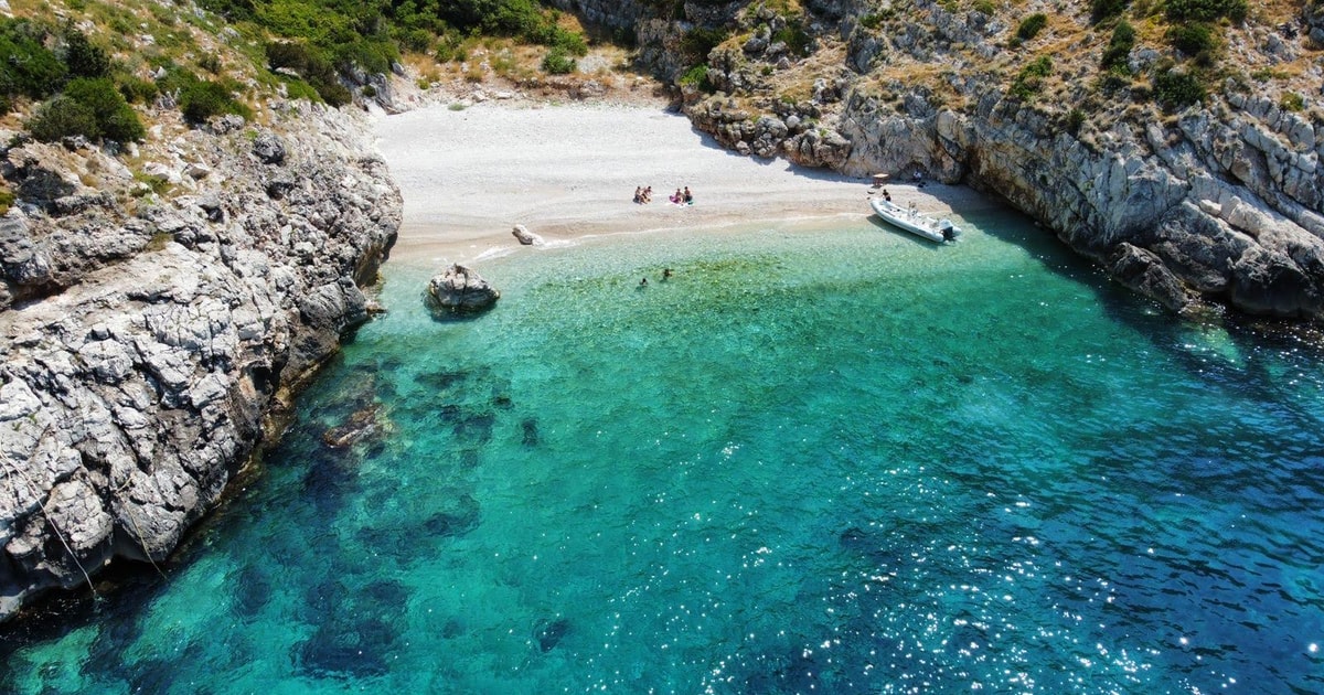 Vlorë: Speedboat Trip to Grama Bay w/ Snorkeling & Swimming | GetYourGuide