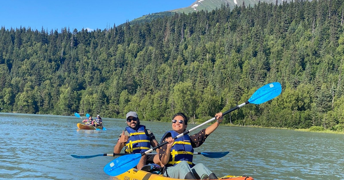 Seward area Glacial Lake Kayaking Tour 1.5 hr from Anchorage | GetYourGuide