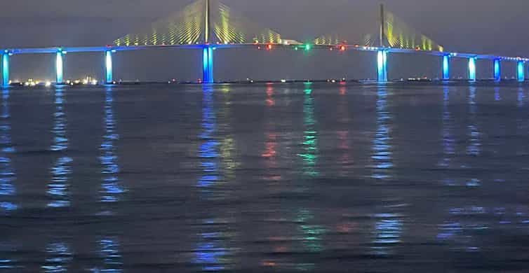 Sunshine Skyway Bridge At Night