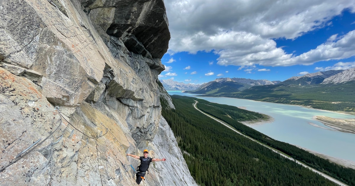 Lake Abraham Via Ferrata Climbing | GetYourGuide