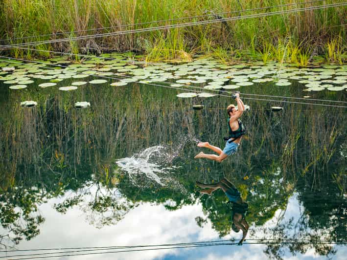 Cancun: Xenotes Park Swim, Snorkel, Rappel and Zipline Tour | GetYourGuide