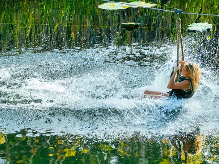 Cancun: Xenotes Park Swim, Snorkel, Rappel and Zipline Tour | GetYourGuide