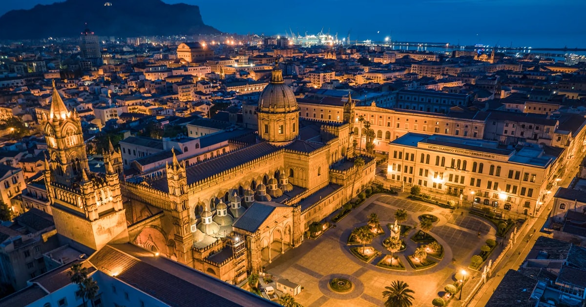 Palermo by Night: Tour in CruiserCar Cabriolet with Prosecco | GetYourGuide