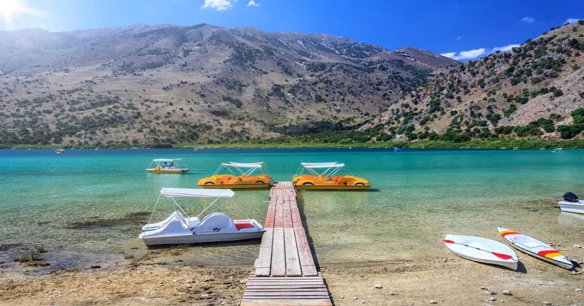 Lake Kournas: Pedal Boat Rental With Transfer | GetYourGuide