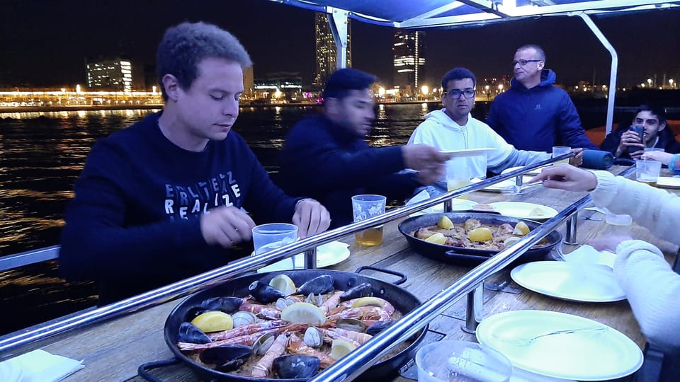 Barcelona: Private Evening Cruise with Dinner and Drinks | GetYourGuide