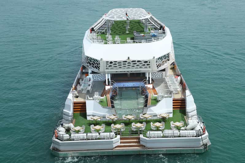 Dubai: Mega Yacht Sunset Cruise with Buffet | GetYourGuide