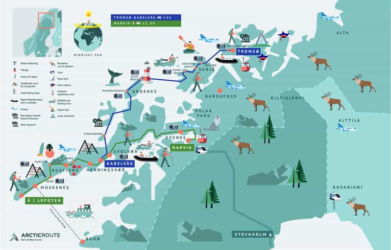 Hop-on/hop-off to 30 places with the Arctic Route in Norway | GetYourGuide