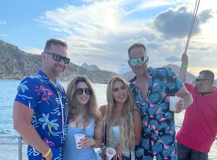 Cabo San Lucas: Catamaran Party Tour with Snacks & Open Bar | GetYourGuide