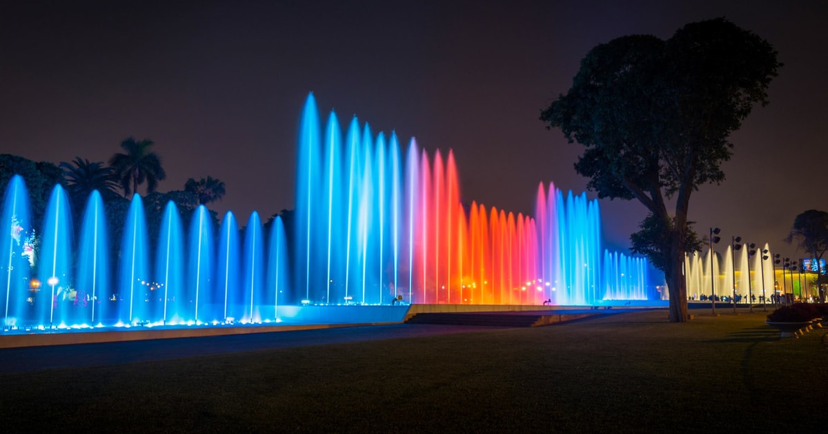 Lima: Magic Water Circuit Light Show Tour with Pickup | GetYourGuide