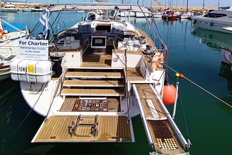 Heraklion: Ostrov Dia Luxusní výlet na plachetnici s výhledem na západ ...