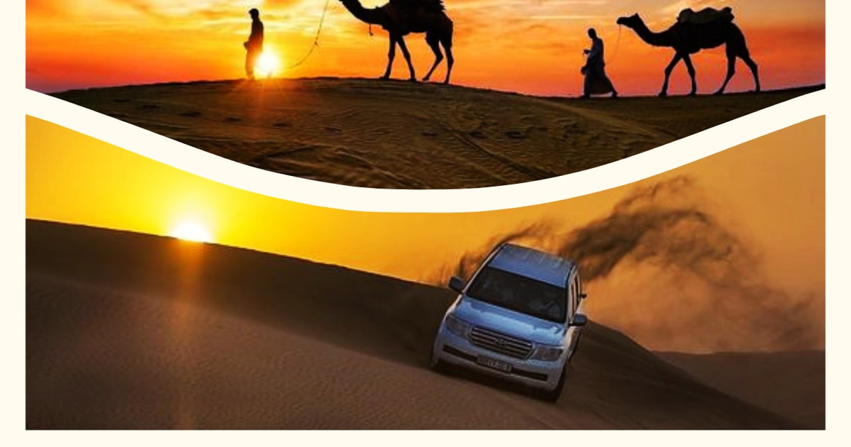 Doha: Sunset Safari, Dune Bashing, Sand Board e passeio de camelo ...