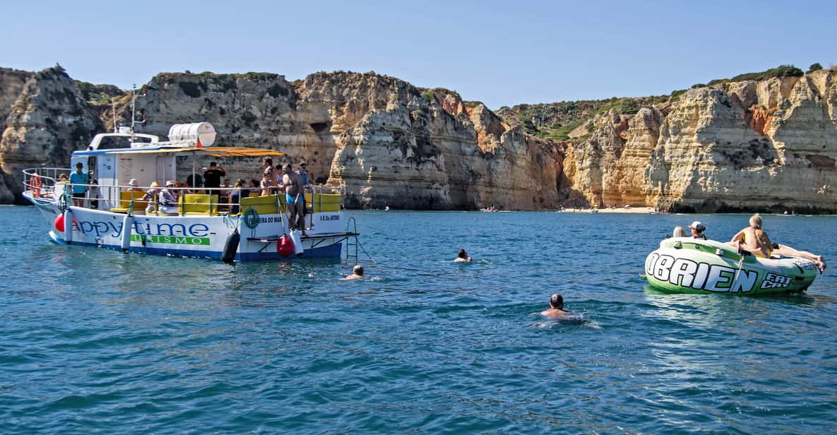 Da Lagos: Tour guidato di 2,5 ore in barca e visita alle grotte ...