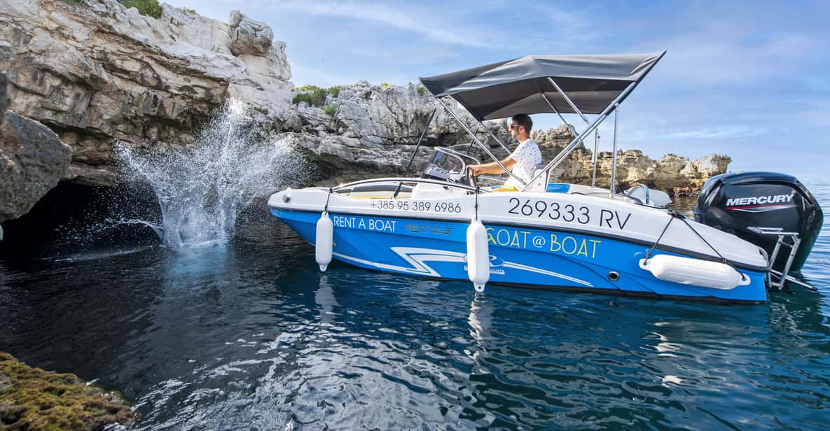 Vanuit Rovinj: Tocht met een speedboot over de zeegrotten en het eiland ...