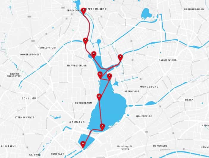 Hamburg: Alster River Hop on Hop Off Cruise | GetYourGuide