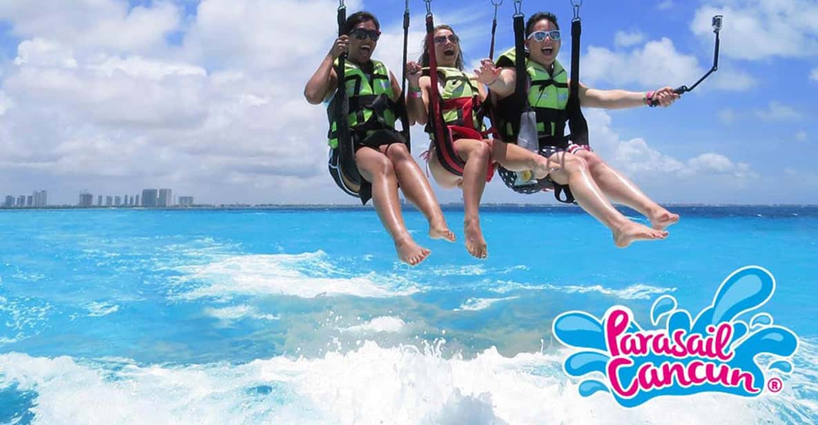 Cancun: Parasailing over Cancun Bay | GetYourGuide