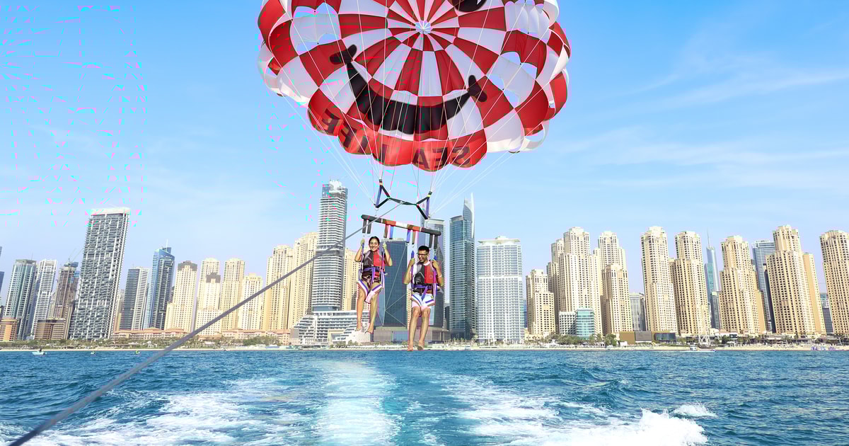Dubai: Palm View und JBR View Parasailing Experience | GetYourGuide