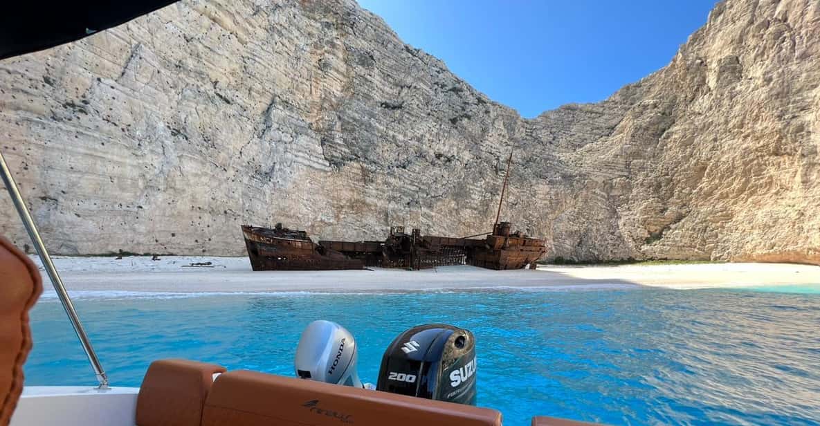Zante Private Cruise to Shipwreck Beach & Blue Caves (max 9) | GetYourGuide