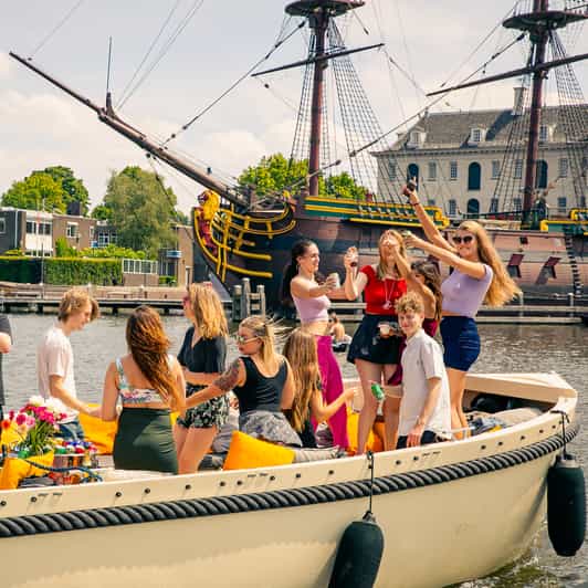 Amsterdam: Party Booze Cruise with Night Club Entrance | GetYourGuide