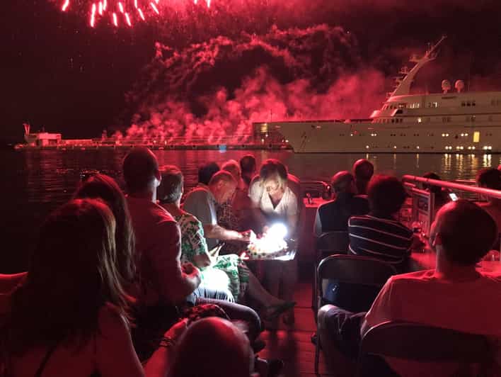 Monaco: Fireworks on a boat from the heart of the Port | GetYourGuide