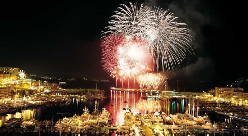 Monaco: Fireworks on a boat from the heart of the Port | GetYourGuide