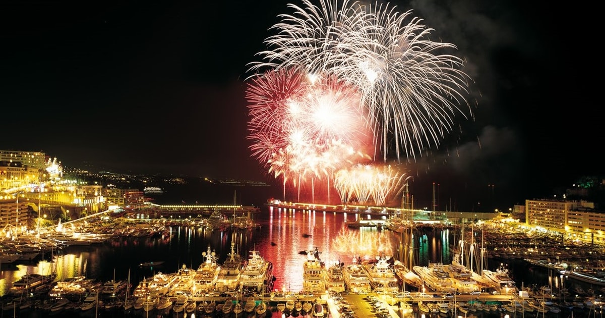 Monaco: Fireworks on a boat from the heart of the Port | GetYourGuide