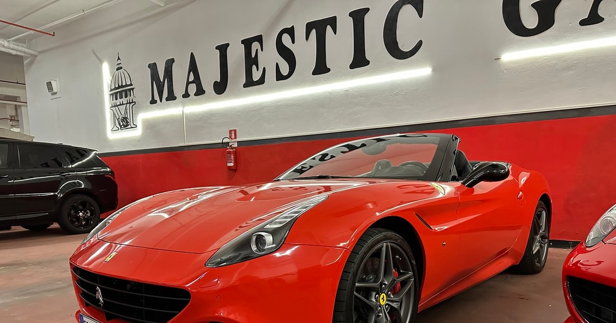 Testfahrt Ferrari mit Tutor durch die touristischen Gebiete Roms ...