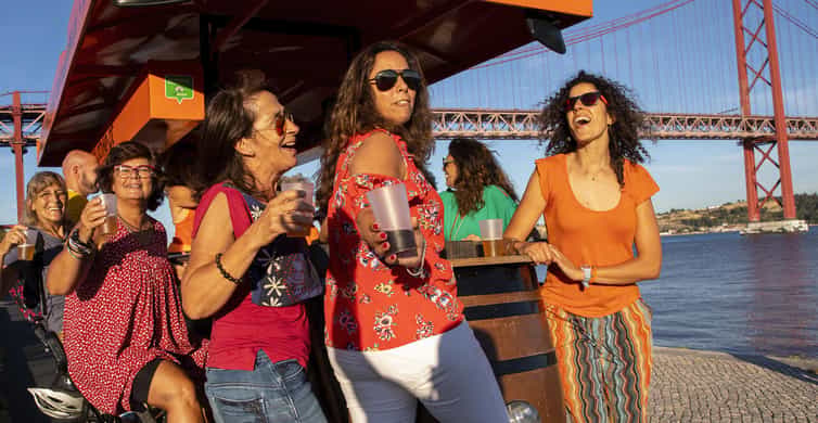 Fun beer bike by the seafront in Lisbon | GetYourGuide
