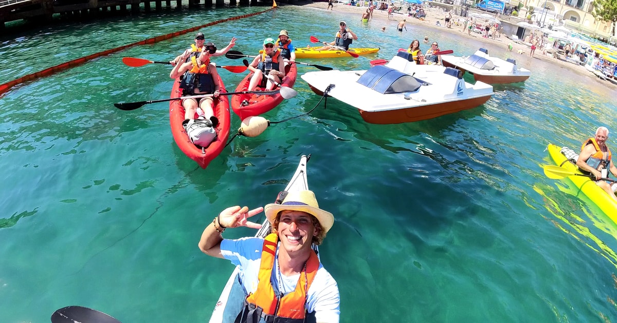 Kayak Tour on the Amalfi Coast to Pandora Cave with Aperitif | GetYourGuide