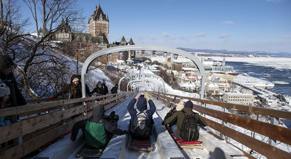 Recorrido deportivo y lúdico de invierno en la ciudad de Québec ...