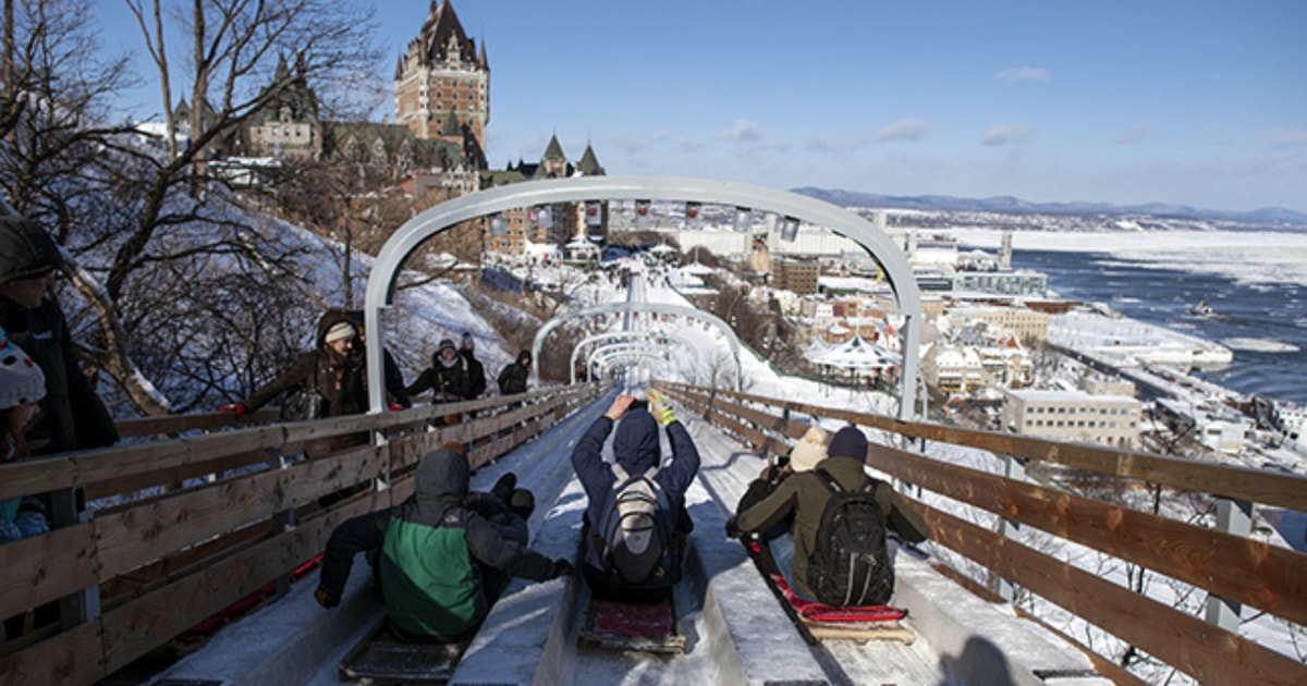 Recorrido deportivo y lúdico de invierno en la ciudad de Québec ...
