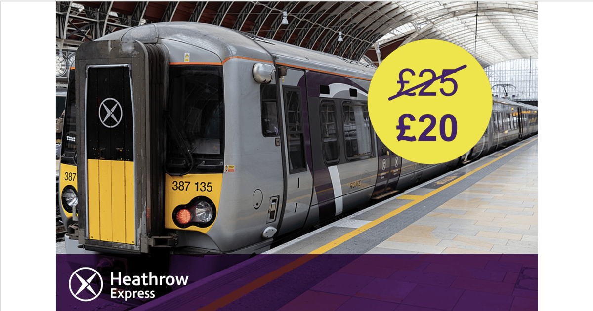 London: Express Train Transfer to/from Heathrow Airport | GetYourGuide