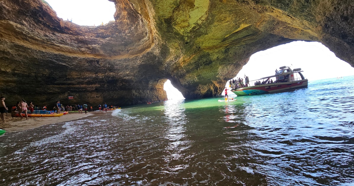 Lagoa: Benagil Cave and Marinha Beach Guided Kayaking Tour | GetYourGuide