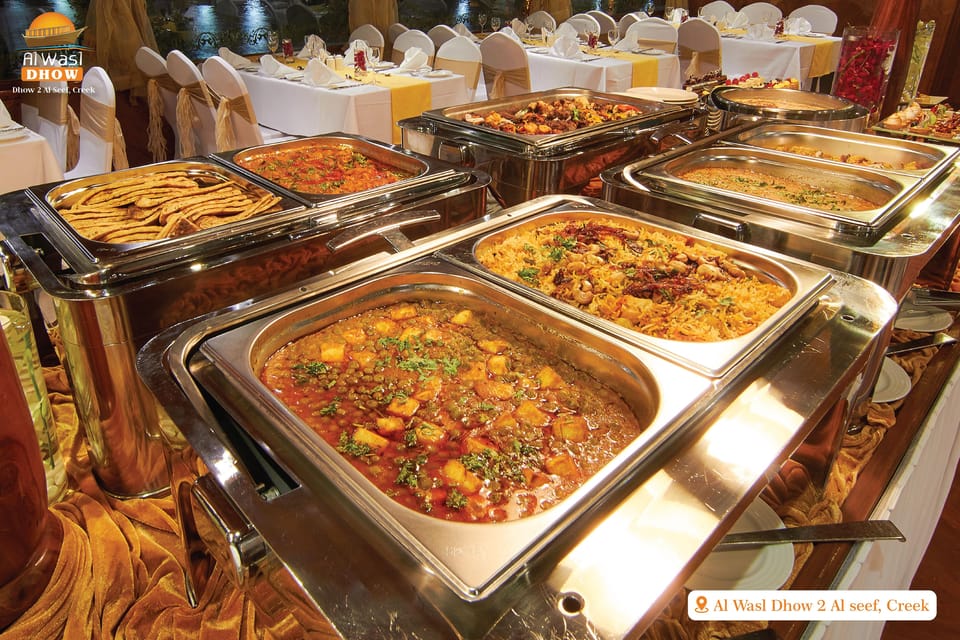Dubai Dhow Cruise Dinner AL Seef Creek(Multi Cuisine Buffet) | GetYourGuide
