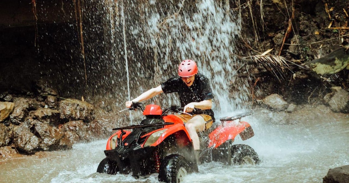Bali: Atv Ride Under Twin Waterfalls & Gorilla Cave | GetYourGuide