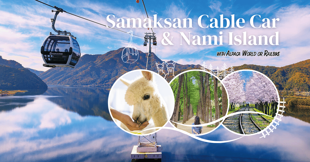 Seoul: Samaksan Seilbahn & Nami mit Alpaka World/Railbike | GetYourGuide