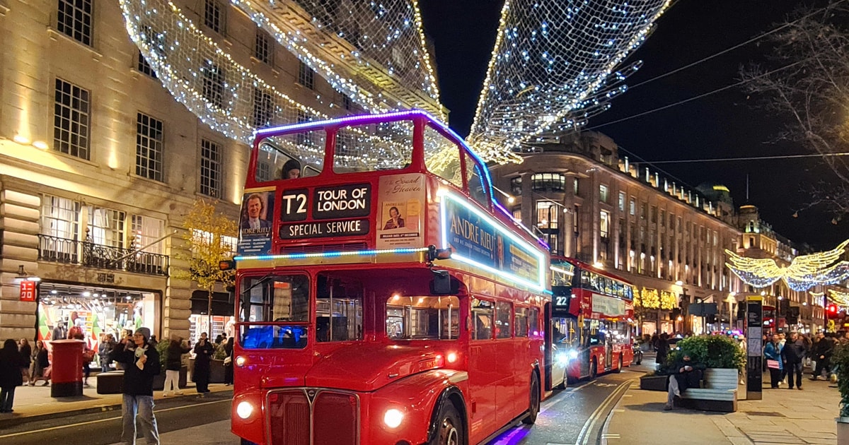 London: Christmas Lights Tour mit dem Heritage Bus | GetYourGuide