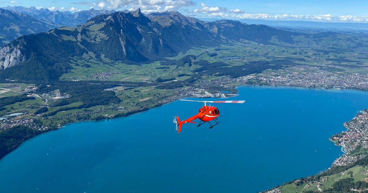 Bern: Private Helicopter-Tour for 4 People to Lake Thun | GetYourGuide