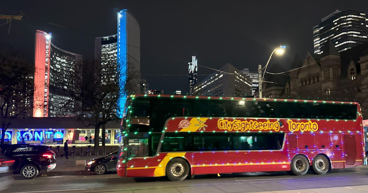 Toronto: Guided City Sightseeing Festive Lights Bus Tour | GetYourGuide
