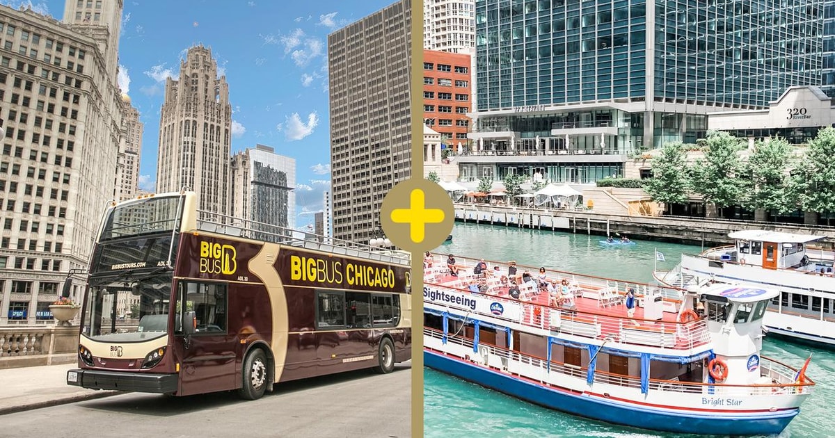 Chicago: Tour dell'architettura sul fiume e tour Hop-on Hop-off ...