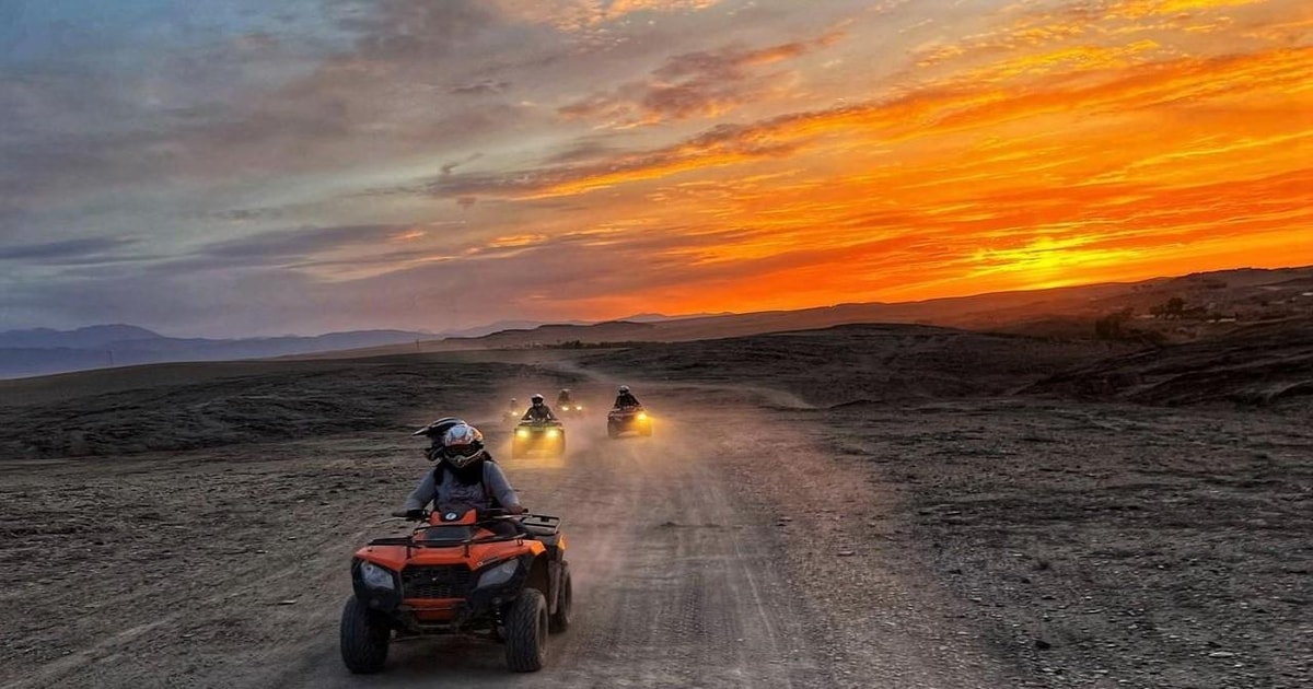 Marrakesh: Agafay Desert Sunset Quad Bike and Dinner Show | GetYourGuide