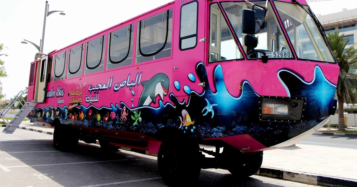 Dubai: Stadsrondleiding over land en zee per amfibiebus | GetYourGuide