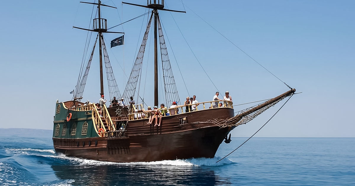 Rethymno: Sunset Cruise on a Wooden Pirate Boat | GetYourGuide