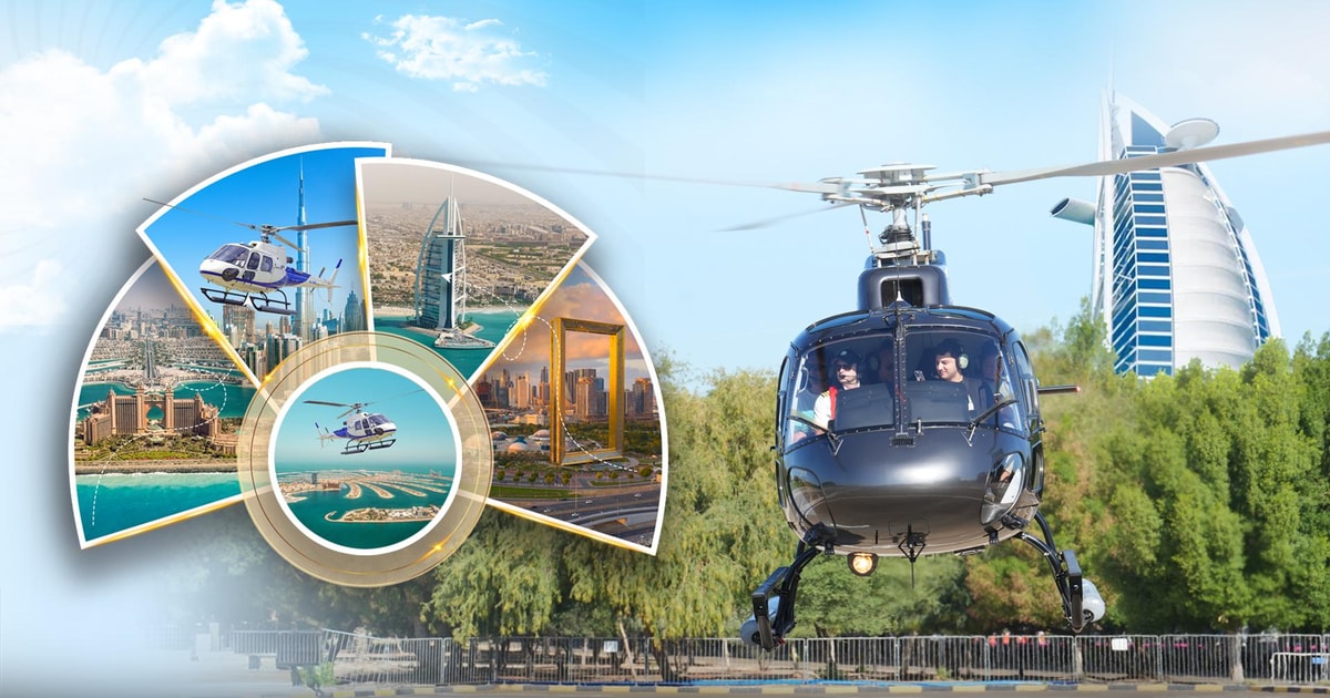 Dubai: 12-Minute Iconic Tour from Above Helicopter Tour | GetYourGuide