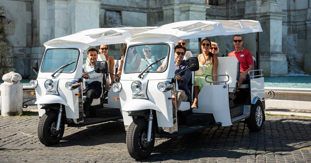 Rome: Private Tuk Tuk Tour with Hotel Pickup and Prosecco | GetYourGuide